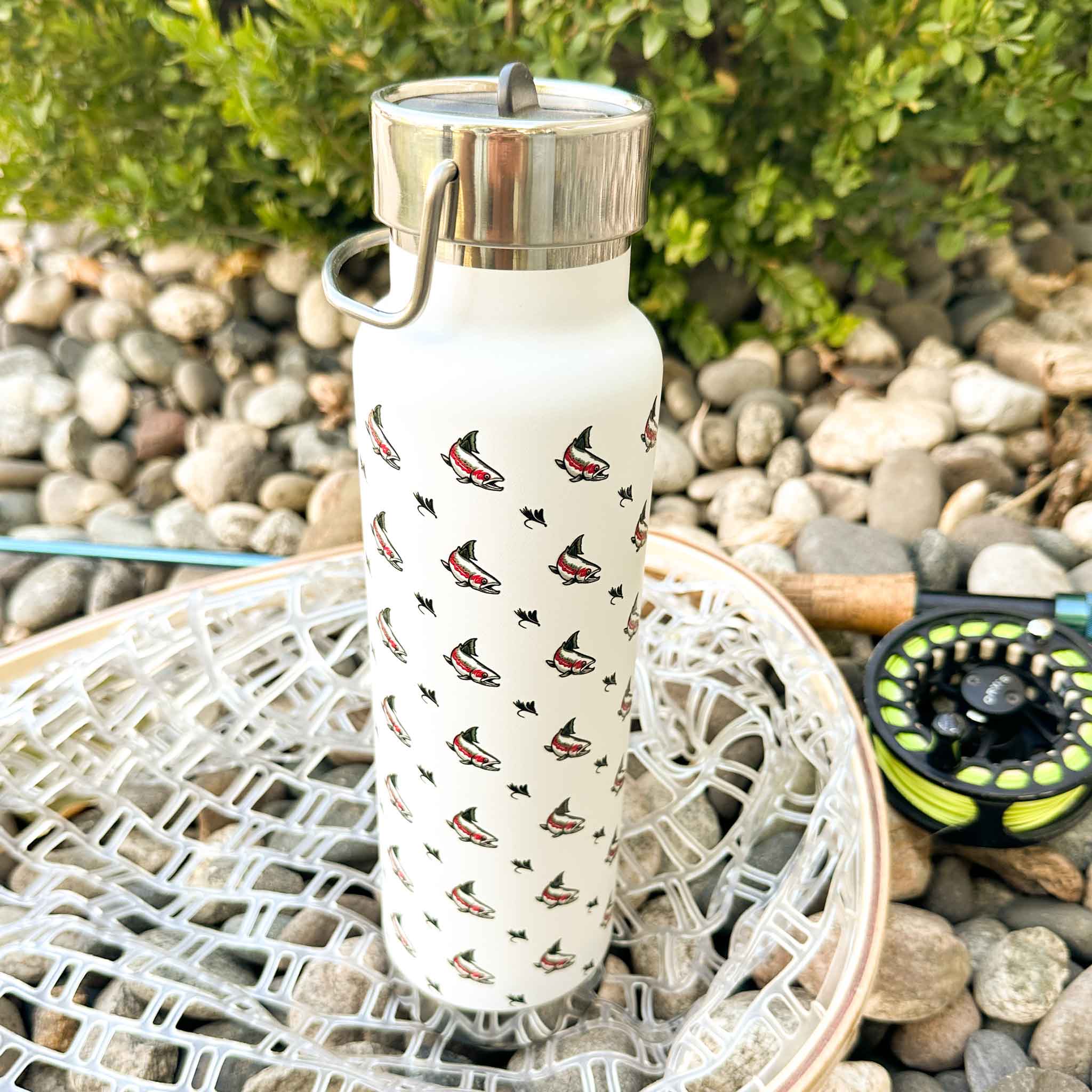 Trout and Flies 25oz Water Bottle – Fly Fish Wyoming
